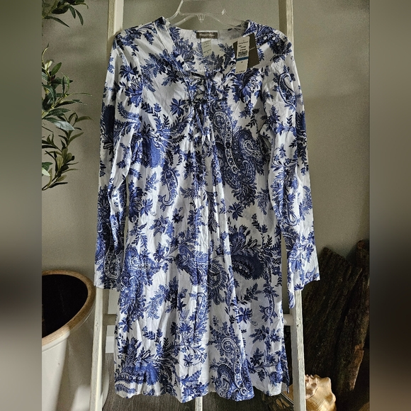 Tommy Bahama | Dresses | Tommy Bahama Blue White Nautical Paisley Print ...